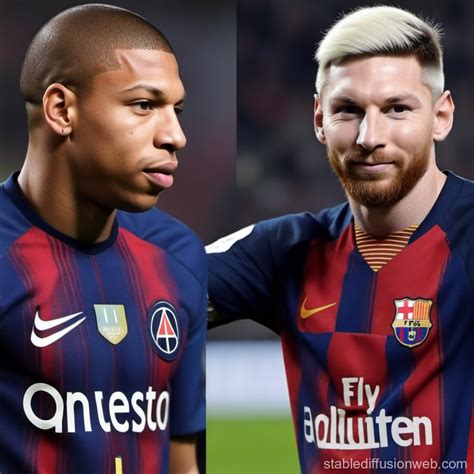 Mbappe And Messi On A Roller Coaster Stable Diffusion Online