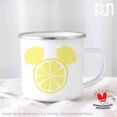 Promo Enamel Imut Mickey Mouse Lemon Icon Tote Bag Diskon 8 Di Seller