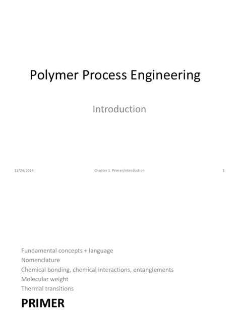 Polymer Processing 2 Pdf Thermoplastic Polymers