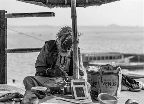 Ashi Ghaat In Varanasi Holly Ganga Ghaat Editorial Photo Image Of