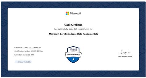 Azure Microsoftlearn Datafundamentals Certificationjourney Gadi Janiel Orellana