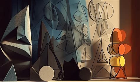 Premium Ai Image Colorful Picasso Style Background