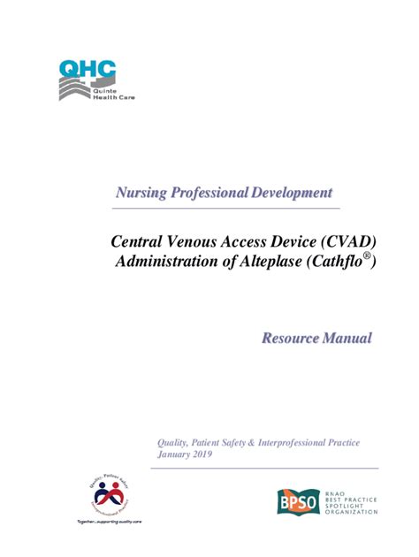 Fillable Online Central Venous Access Device Cvad Administration Of