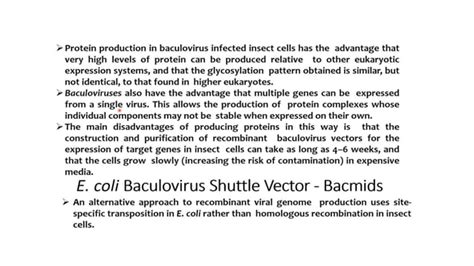 Baculovirus Expression Vector System Pptx
