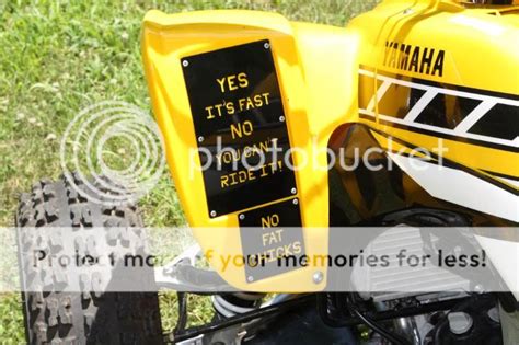 Warning Plates Yfz Central