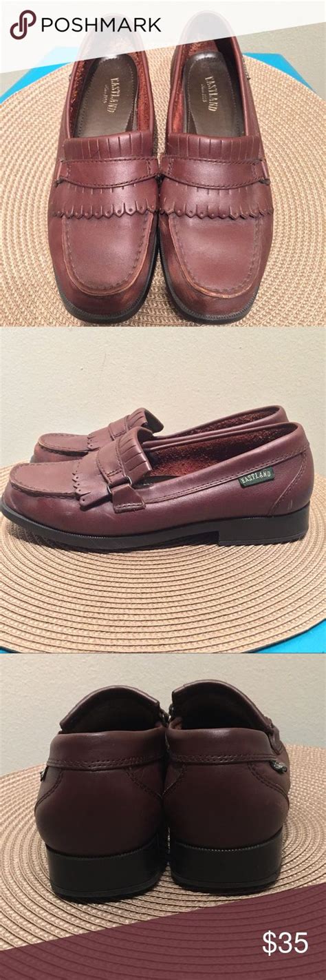 Womens Eastland Brown Leather Loafers Size 7 5