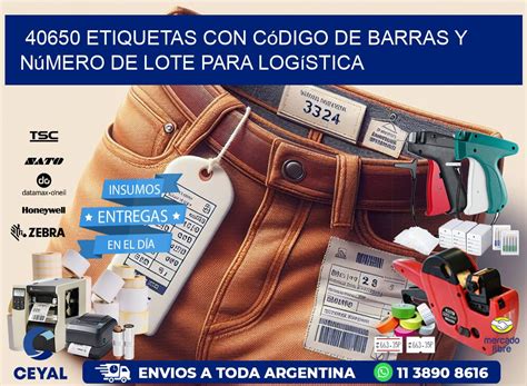 40650 Etiquetas Con Código De Barras Y Número De Lote Para Logística Jolly Open