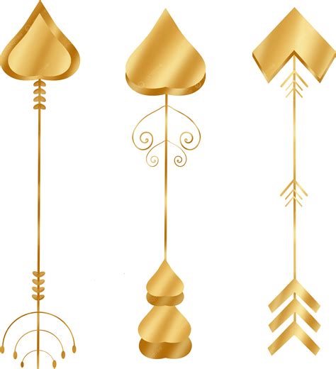 Flecha Dorada Png Colección Png Dorado Flecha Colección Png Y Psd