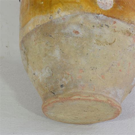 Small French 19th Century Yellow Glazed Ceramic Confit Jar At 1stdibs