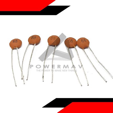 5pcs 68pf Ceramic Capacitor Powermav Electronics Store
