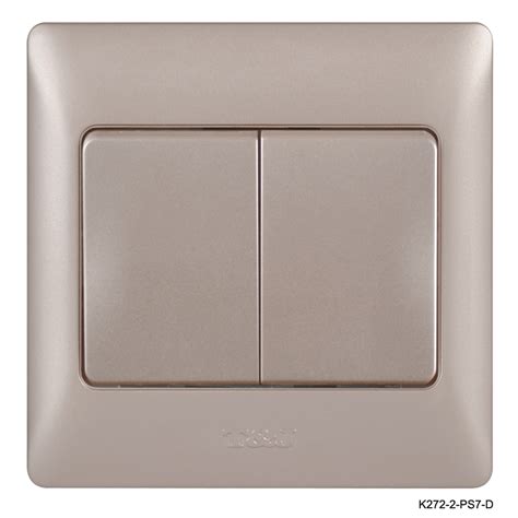 2gang 2way Switch Without Led Indicator Champagne In Colour