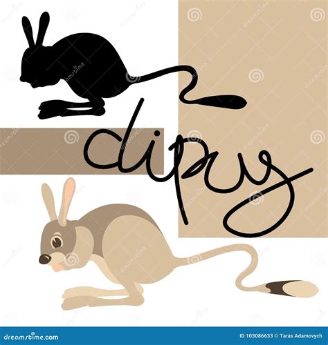 Jerboa Vector Illustration Isolated Hand Drawn Black Sketch