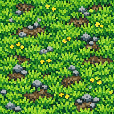 Isometric Pixel Art Grass Tile Sprite Ai