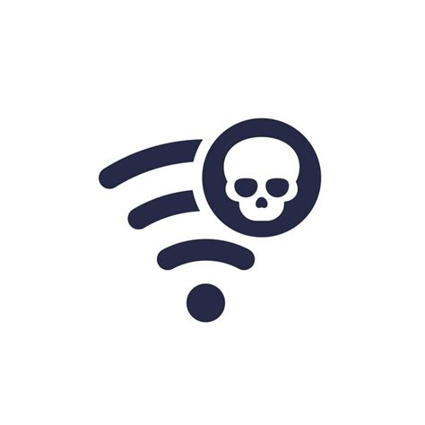 Premium Vector Unsafe Wifi Connection Icon Insecure Network Or