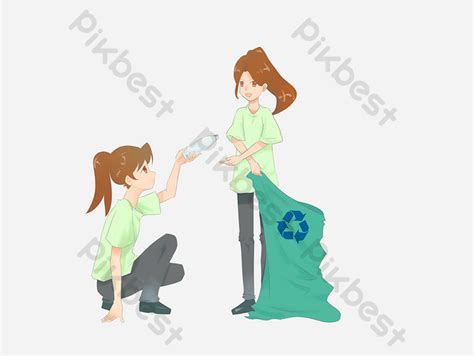 Garbage Classification Cartoon Creative Elements Png Images Psd Free