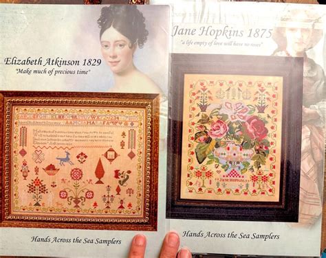 Antique Reproduction Sampler Pattern From Hands Across The Sea Elizabeth Atkinson 1829 Or Jane