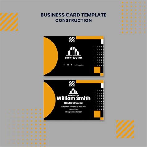 Construction Template Design Free Psd