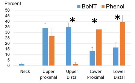 Frequently Targeted Areas In Phenol And Bont Injections Among The