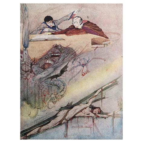 Original Vintage Print By Harry Clarke From Poes Mystery And