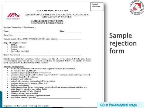 Laboratory Sample Rejection Form At Meagan Brown Blog