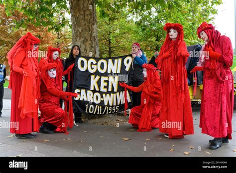 London Uk 9 November 2024 Protest Organised By Extinction Rebellion Outside Shell