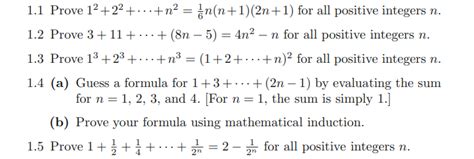Solved 1 1 Prove 12 22 N2 61n N 1 2n 1 For All Positive Chegg Com