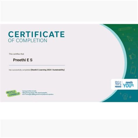 Im Happy To Share That I Have Successfully Completed The Nestle E Learning 2024 Thank You For