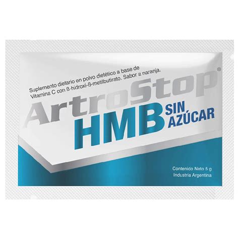 Artrostop Hmb Sin Azucar Suplemento Dietario X 4 Sobres Farmacia