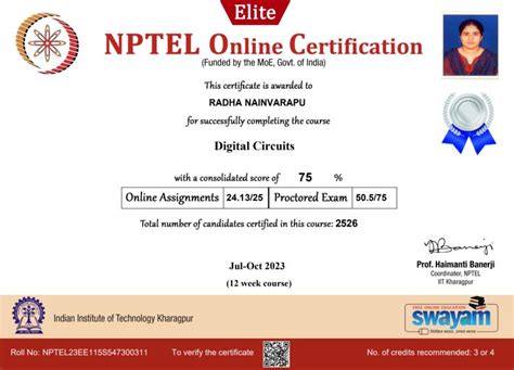 Im Happy To Share That Ive Successfully Completed Nptel Certification