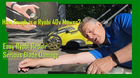 Ryobi 40v Lawn Mower Repair Blade And Mount Replacement Youtube