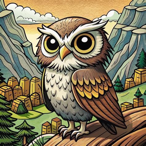 Premium Vector An Owl With A Wing That Says Owl On It