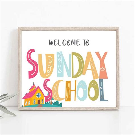 Sunday School Wall Art Etsy