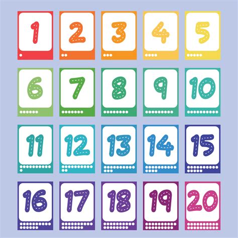 Free Printable Number Flash Cards Educational Printable Worksheets