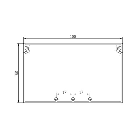 100x60 Maxi Cable Trunking A Plus Plastic And Electric