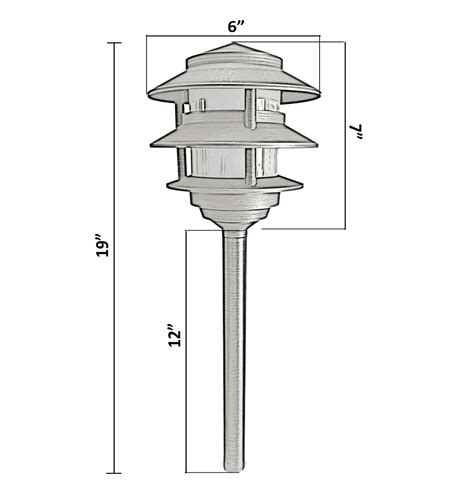 Bougie Solid Cast Brass Pagoda Path And Area Light Antique Bronze Antsll