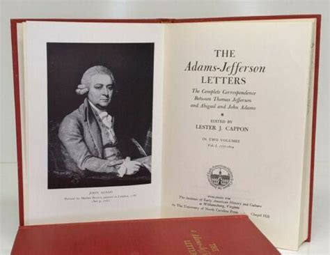 The Adams Jefferson Letters 1959 Chapel Hill Edited By Lester Cappon 2