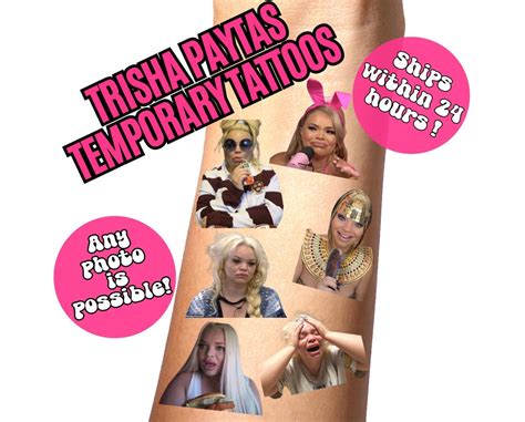 Trisha Paytas Temporary Tattoos The Eras Tour Trish Tattoo Merch I