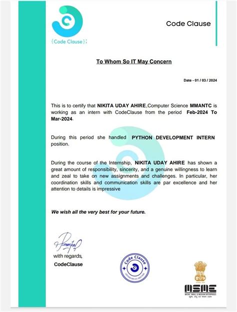 Nikita Ahire On Linkedin Codeclause Pythondevelopment