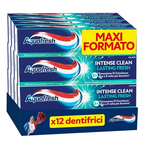 Aquafresh Intense Clean Toothpaste 12 Pack 8x Longer Freshness And Deep Cleaning 75ml Buy Now