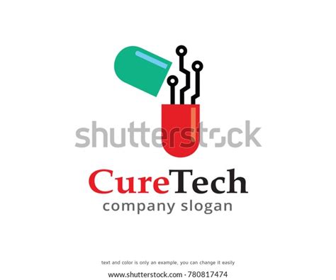 Cure Tech Logo Template Design Vector Stock Vector Royalty Free