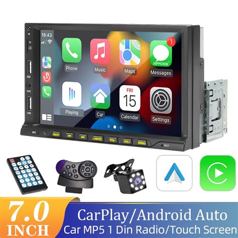 Hippcron Central Multimídia Carplay 1 Din 7 Polegadas Mp5 Bluetooth Usbauxtf Mirrorlink Com