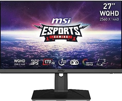 Msi G272qpf 27 Inch Wqhd Gaming Monitor 2560 X 1440 Rapid Ips Panel