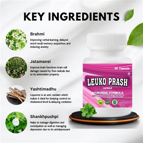 Ayurvedic Leuko Prash Capsule Medicine For White Discharge
