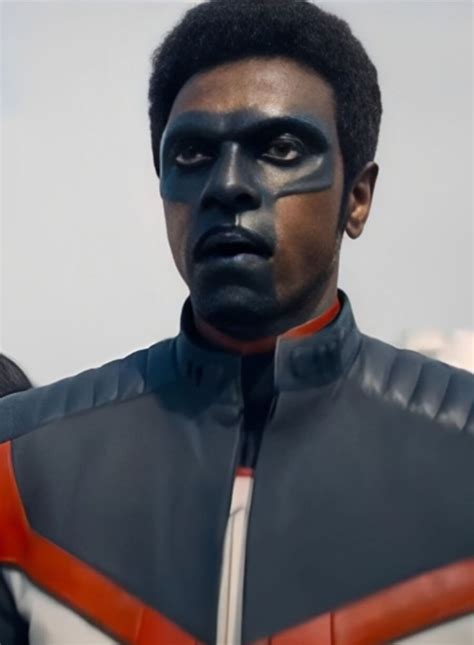 Superman 2025 Edi Gathegi Mister Terrific Leather Costume Jacket In