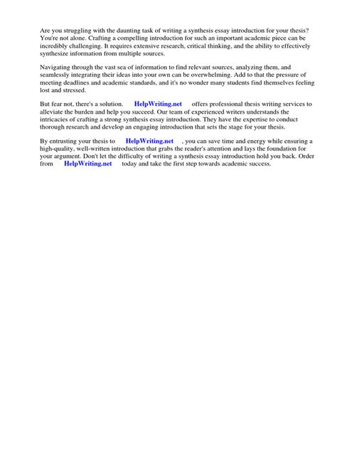 Synthesis Essay Introduction Pdf Essays Dialectic