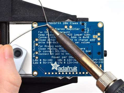 Assembly Adafruit 20w Stereo Audio Amplifier Max9744 Adafruit