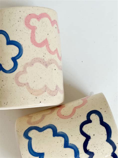 Large Cloud And Cloud Mug O M Ceramic