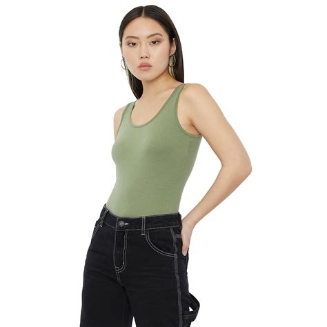 Body Mujer Sin Mangas Cotton Spx Verde