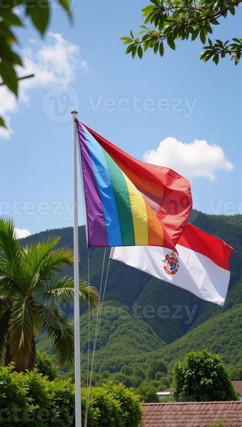 Digital Art Illustration Showcasing Gay Pride Theme Combined With