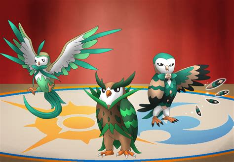 Rowlet Evolutions By Duskhelios On Deviantart